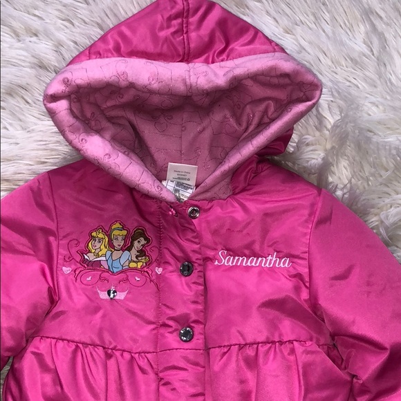 Disney | Jackets & Coats | Princess Puffer Jacket Personalized Size 56 ...